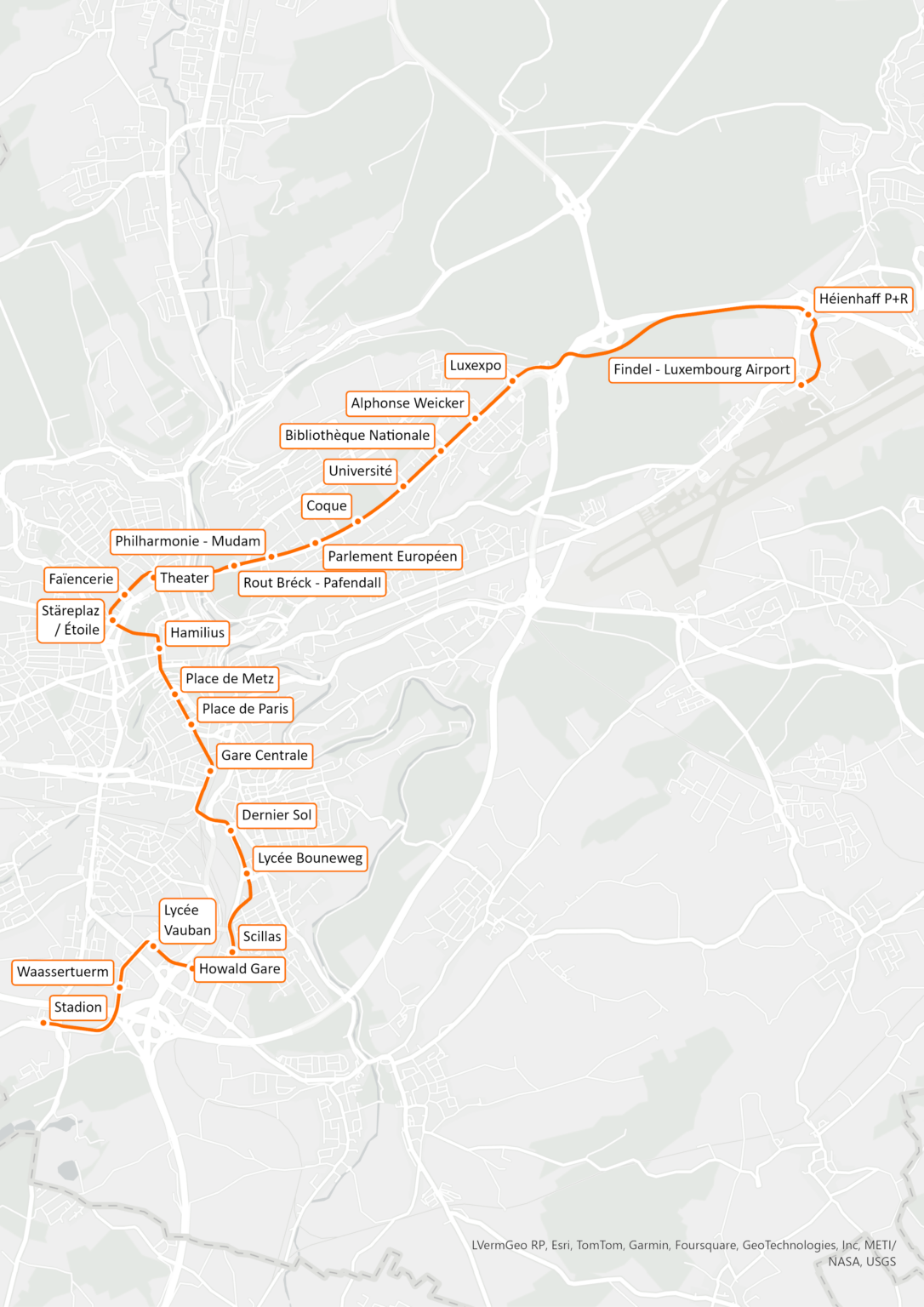 Tram - Timetables and lines : Mobiliteit.lu - a service provided by the ...