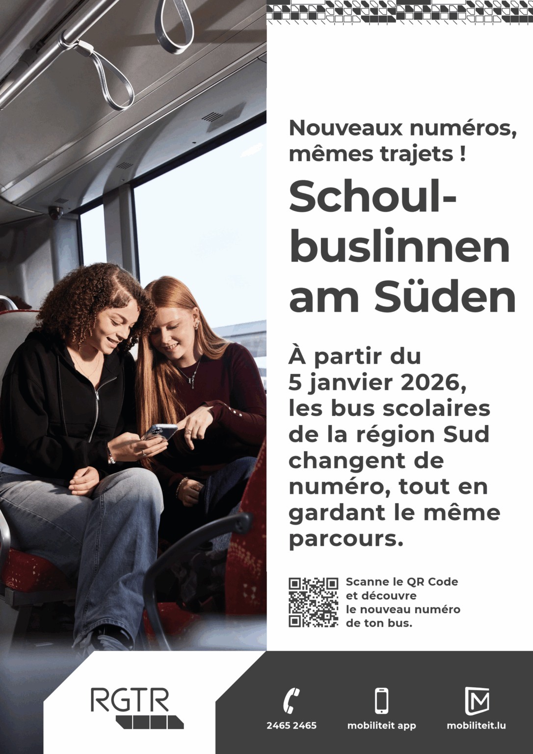 Lignes de bus scolaires dans la région Sud à partir du 5 janvier 2026 ...